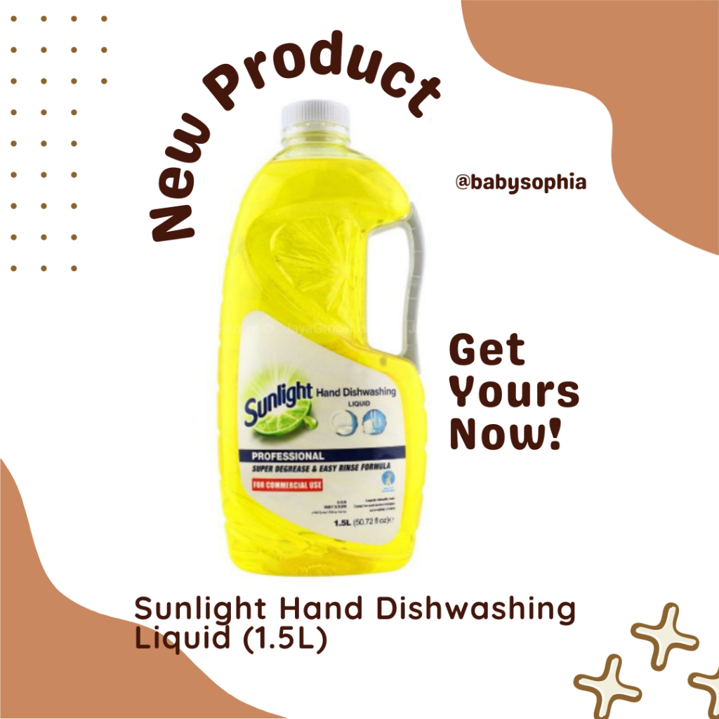 Sunlight (Lemon) Hand Dishwashing Liquid Sabun basuh Pinggan 1.5 Liter ...