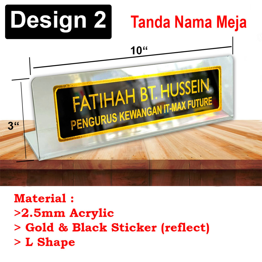 Label Meja / Papan nama meja guru / table stand Acrylic Murah | Shopee ...