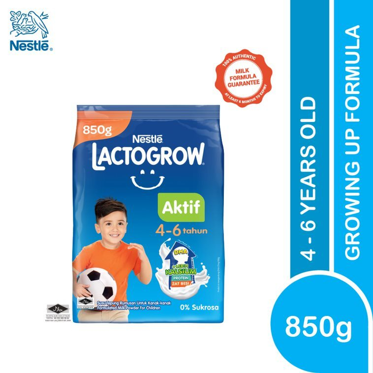 Nestle Lactogrow Aktif 4-6 Years (850g) | Shopee Malaysia