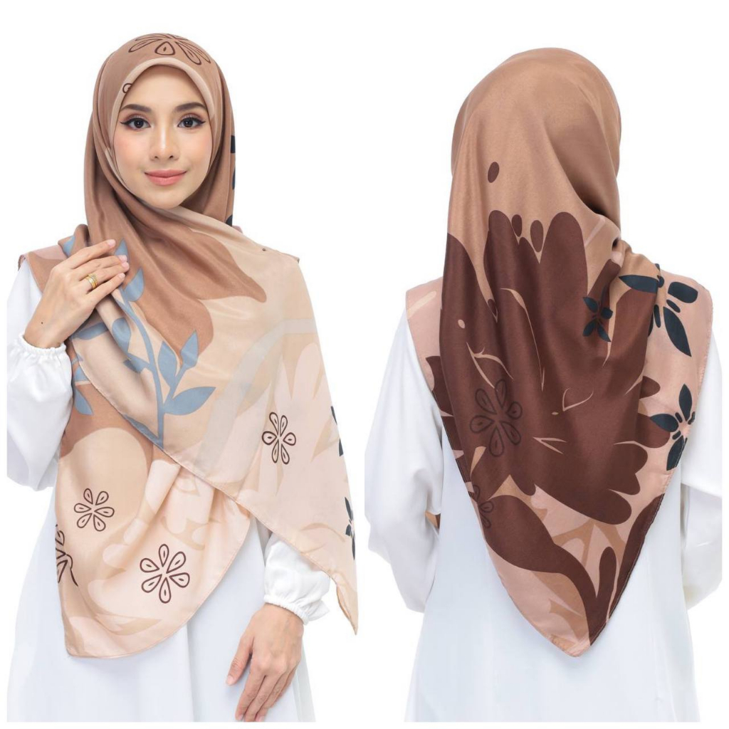 Tudung Bawal Cotton Voile Corak Bidang 50 (50" x 50") | Shopee Malaysia