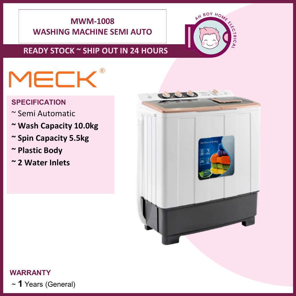 Meck Semi Auto Washing Machine 10KG ( MWM-1008 ) | Shopee Malaysia