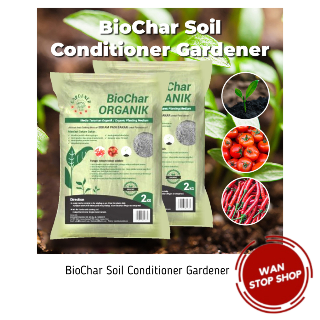 Gardener Biochar Organic Soil 5 Liter Conditioner Nutrient Soil Plant ...