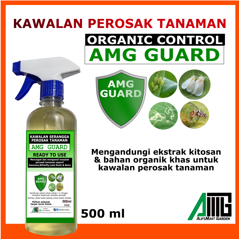 AMG GUARD (READY To Use) 500ml Kawalan Serangga Organik Racun Whitefly ...