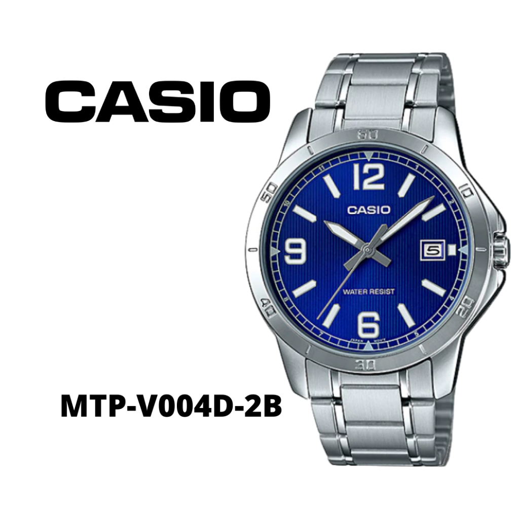 Casio Analog Men Watch MTP-V004D-2B | Shopee Malaysia