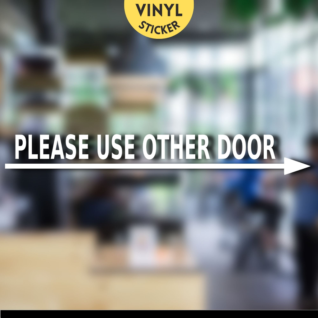(Ready Stock) Please Use Other Door - Window Shop Sticker / Small Shop ...