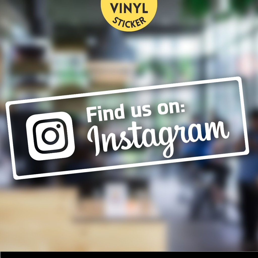 (Ready Made) Find us on IG / PROMO IDEAS / KEDAI BARU - Vinyl Decal ...