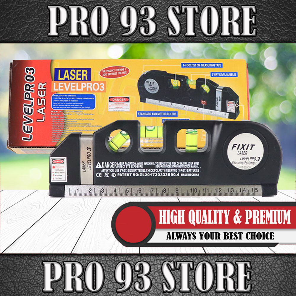 PRO93 Multipurpose Laser Level Laser Measure Line 8ft Measure Tape ...