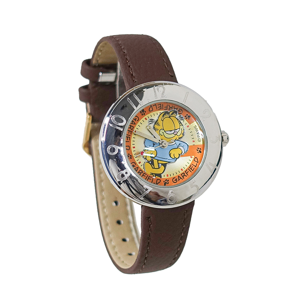Garfield and Friends Analog Watch with Leather Strap GFFR442 Brown ...
