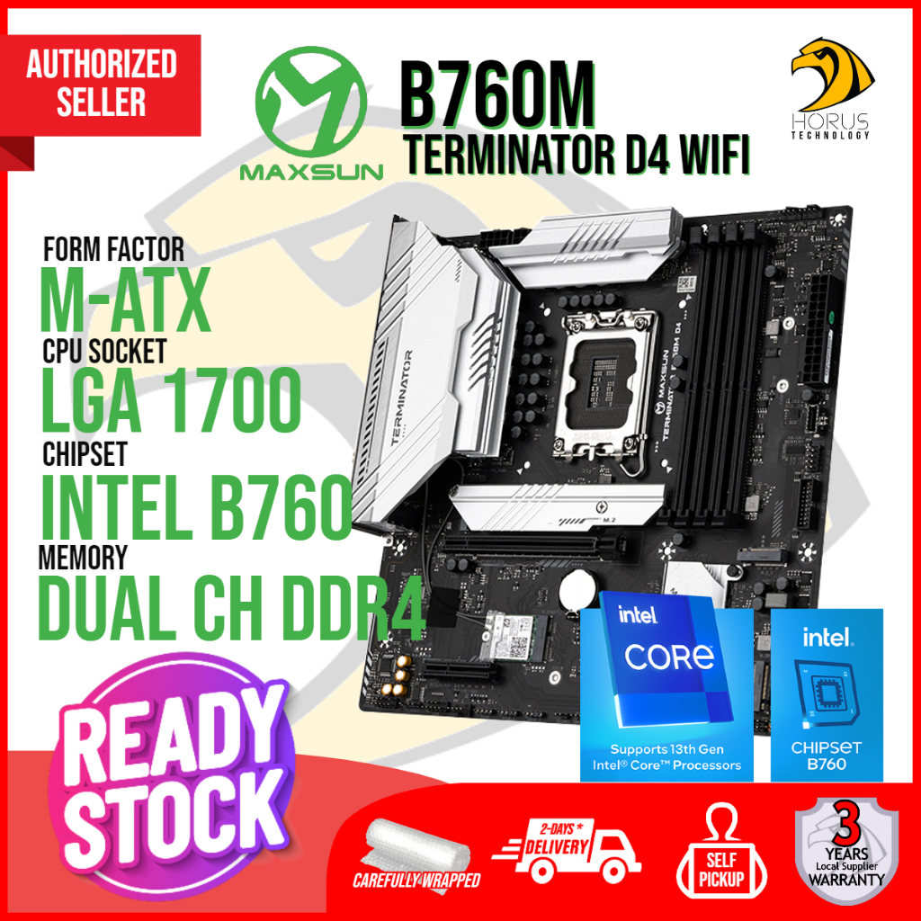 MAXSUN MS-Terminator B760M D4 WIFI LGA1700 M-ATX | Shopee Malaysia