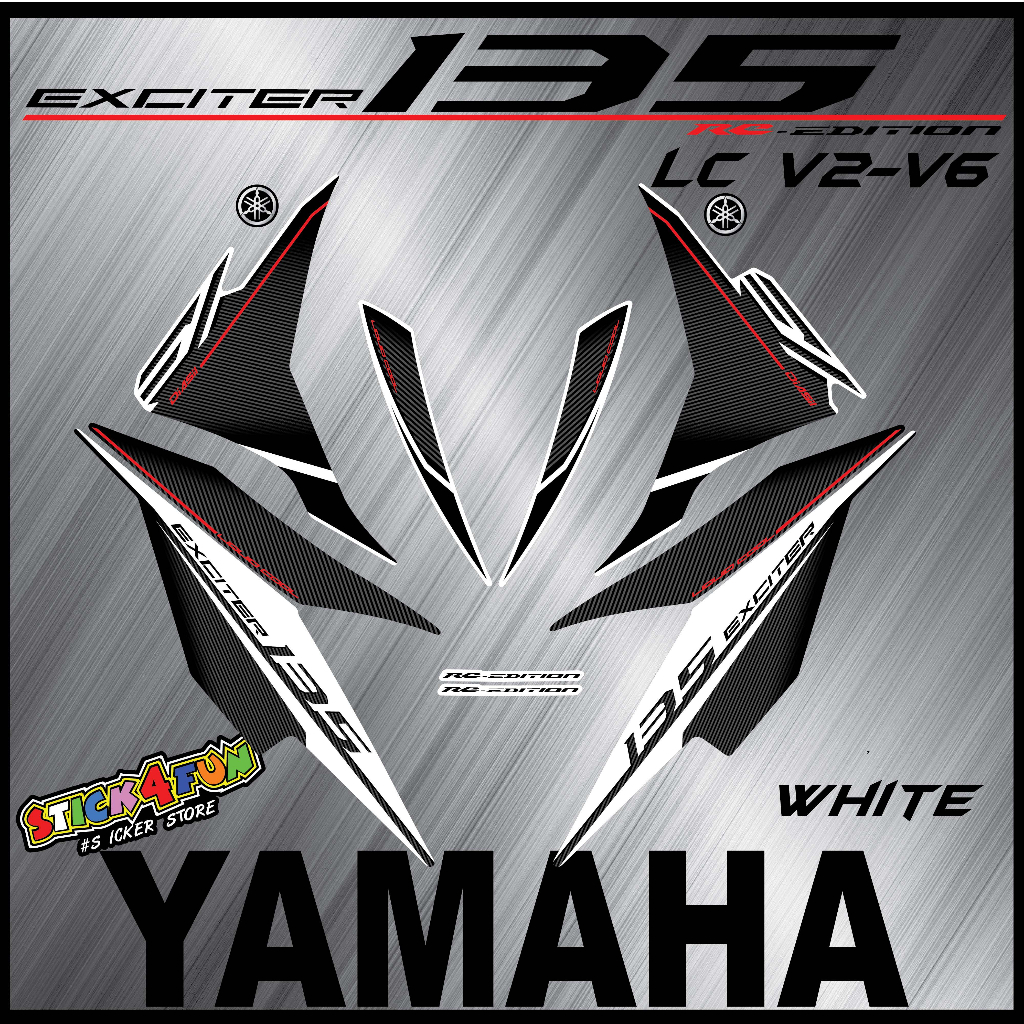 STRIPE MOTOR YAMAHA LC135 V2/V7 EXCITER RC EDITION 2017 CUSTOM STRIPE ...