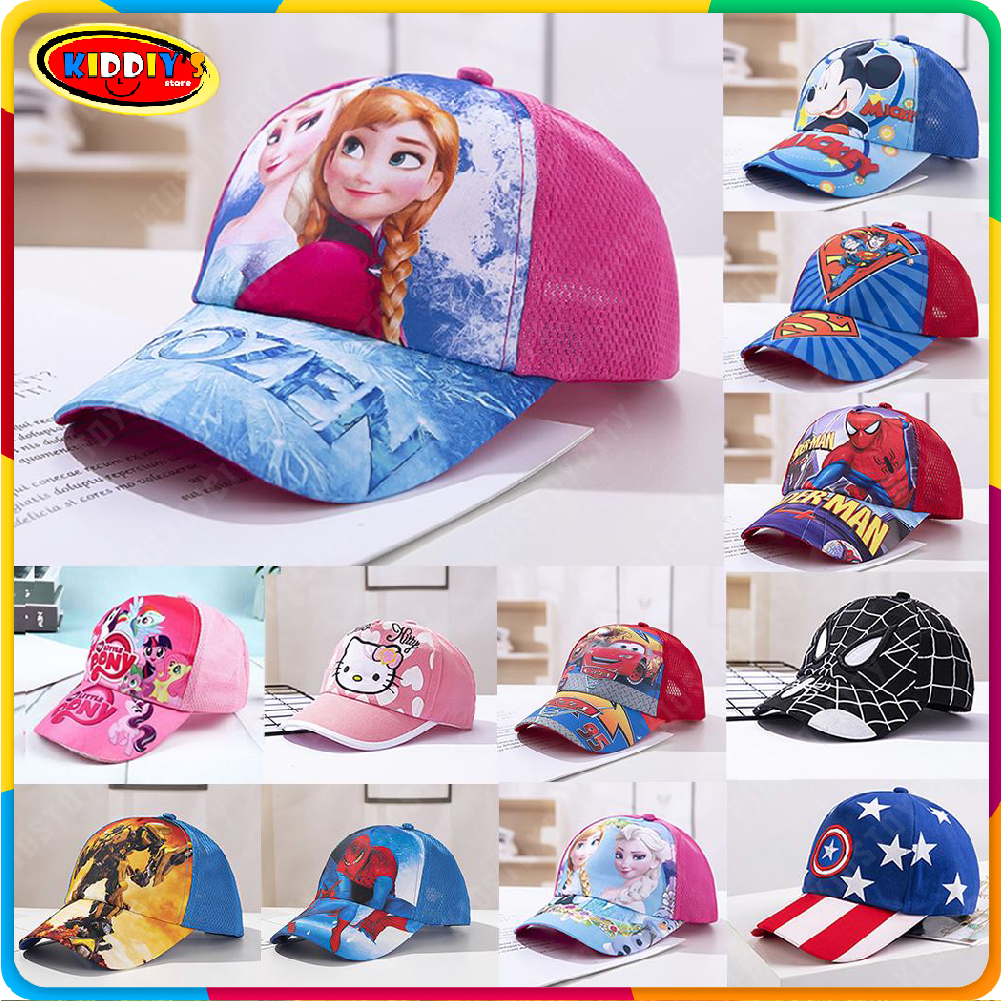 Topi Budak Lelaki Perempuan Kids Cap Spiderman Paw Patrol Hello Kitty ...