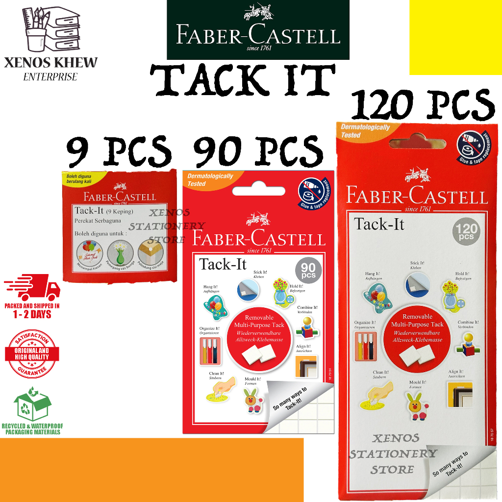 FABER CASTELL TACK IT / FABER-CASTELL TACK IT [ (9PCS/6G) | (90PCS/50G ...
