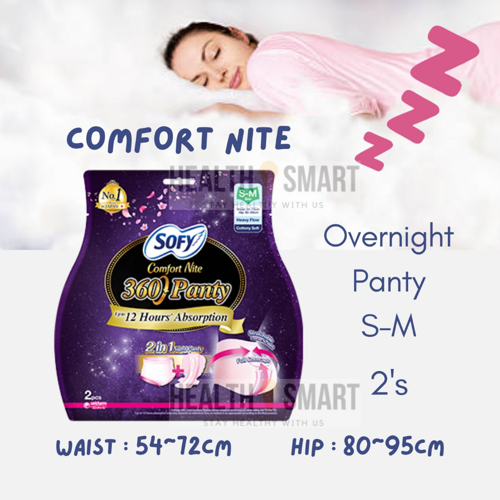 SOFY Comfort Nite 360 Panty / S-M / Overnight Panty M-L / SOFY Comfort Nite Dry Net 35.5cm 14's ...