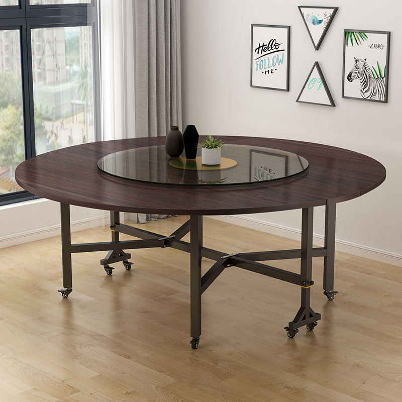 Moving Home Use Folding Large Round Table 10-person Dorm Dining Table ...