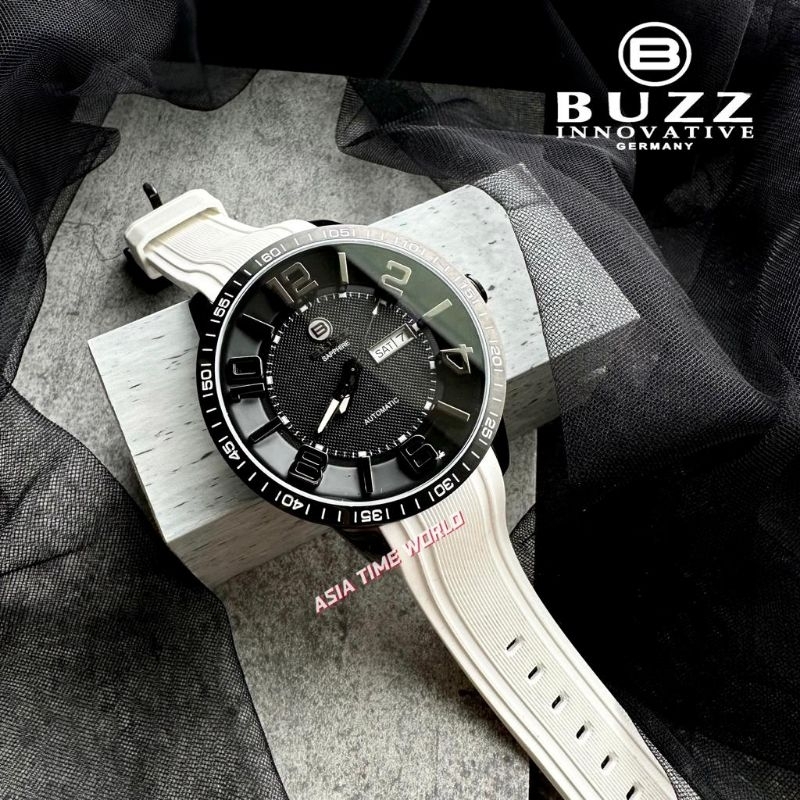 BUZZ | 8065G BK/GUN-4 Special Edition Automatic Sapphire Men Watch ...