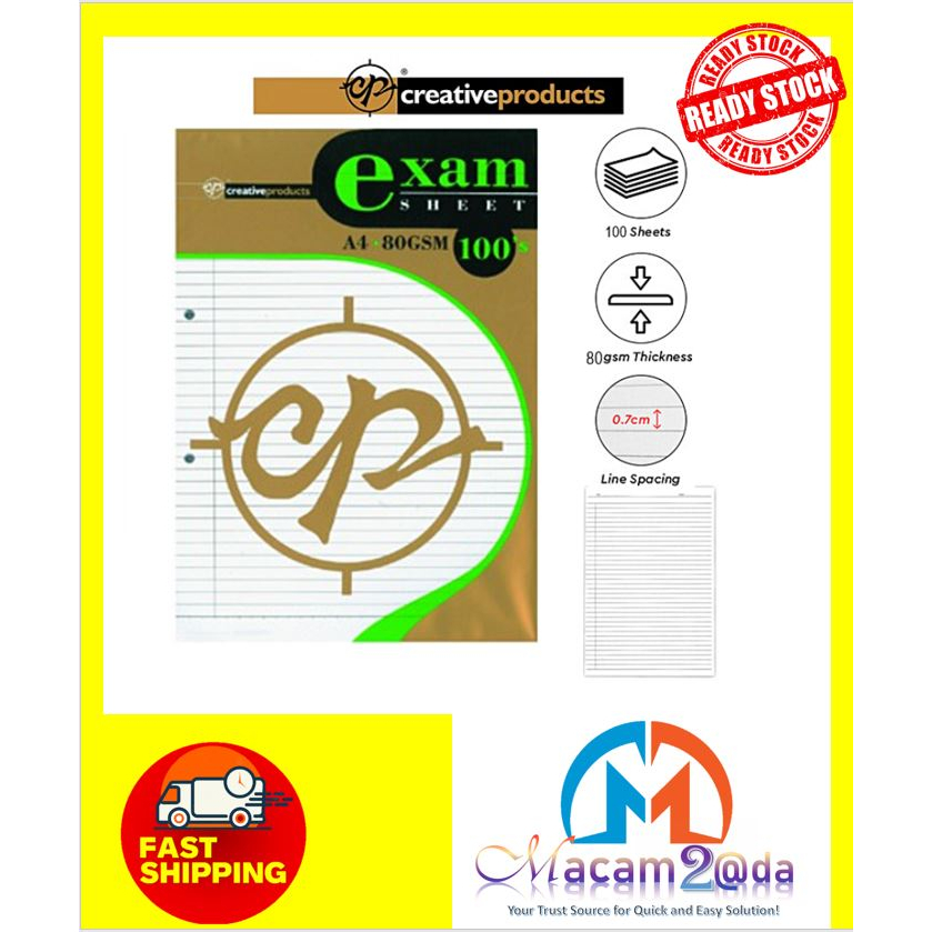 🌟Ready Stock🌟 CP Examination Sheet Exam Paper A4 Size 100's Single Line ...