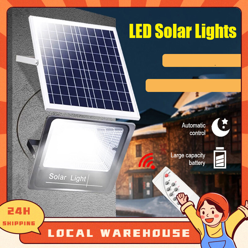 READY STOCK 6500K Solar Light 500W lampu Solar outdoor lighting Flood ...
