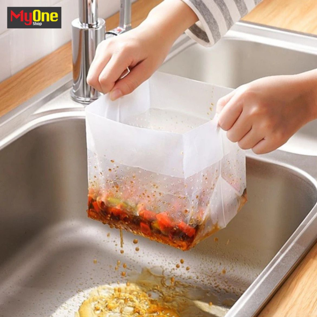 30pcs Kitchen Disposable Drain Bags Self-standing Strainer Sink Garbage ...