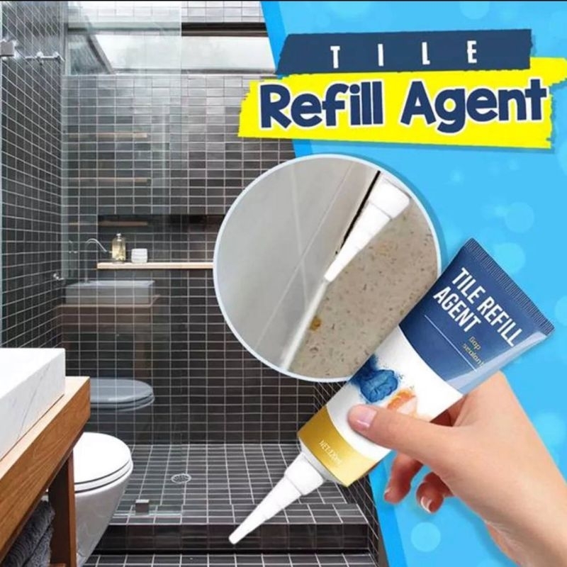 TILE REFILL AGENT memperbaiki celah jubin kotor dan retak, lantai ...