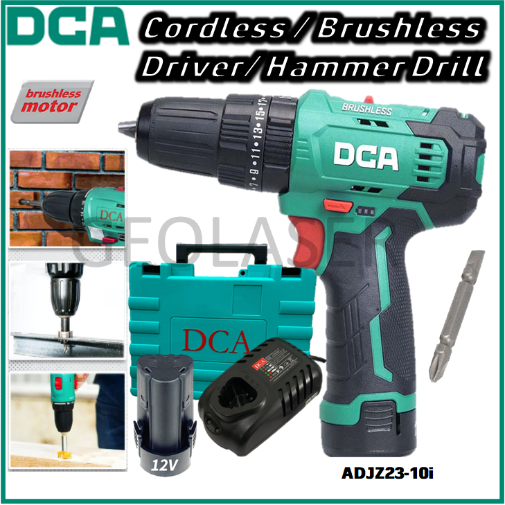 DCA ADJZ23-10i 12V 35Nm Brushless Cordless Hammer Drill / Driver ADJZ ...
