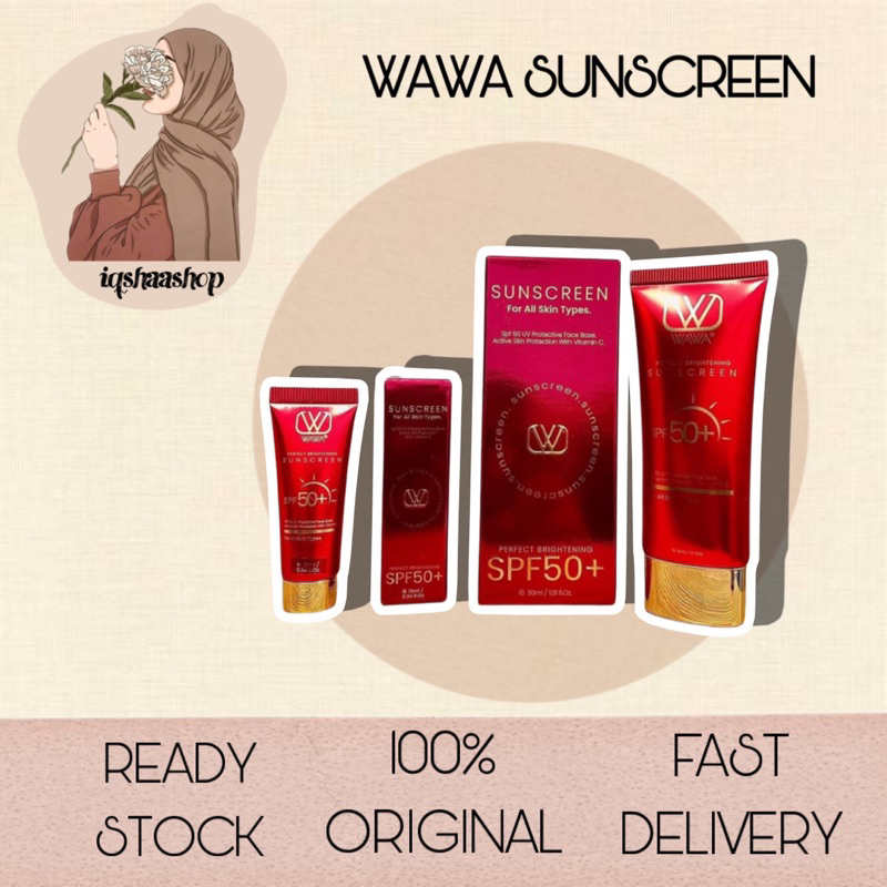 WAWA SUNSCREEN SPF 50+ READYSTOCK 100% ORIGINAL HQ | Shopee Malaysia