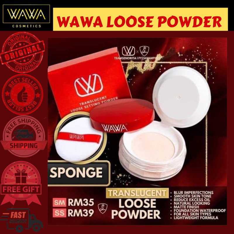 WAWA LOOSE POWDER | BEDAK TABUR | WAWACOSMETICS BY WAWA ZAINAL | Shopee ...