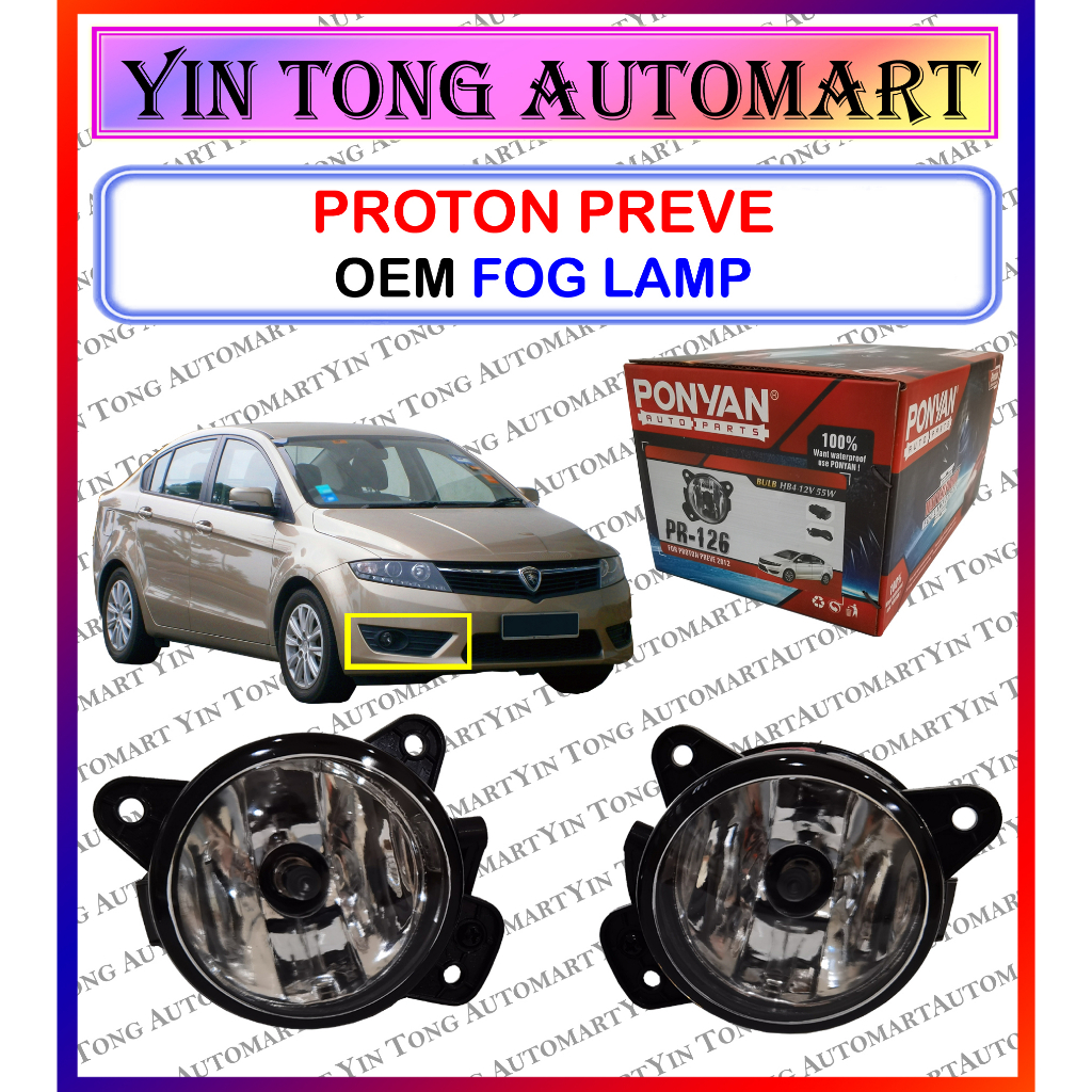 PENTAIR Proton Preve 2012 White Fog Lamp Spot Light (Without Wiring ...