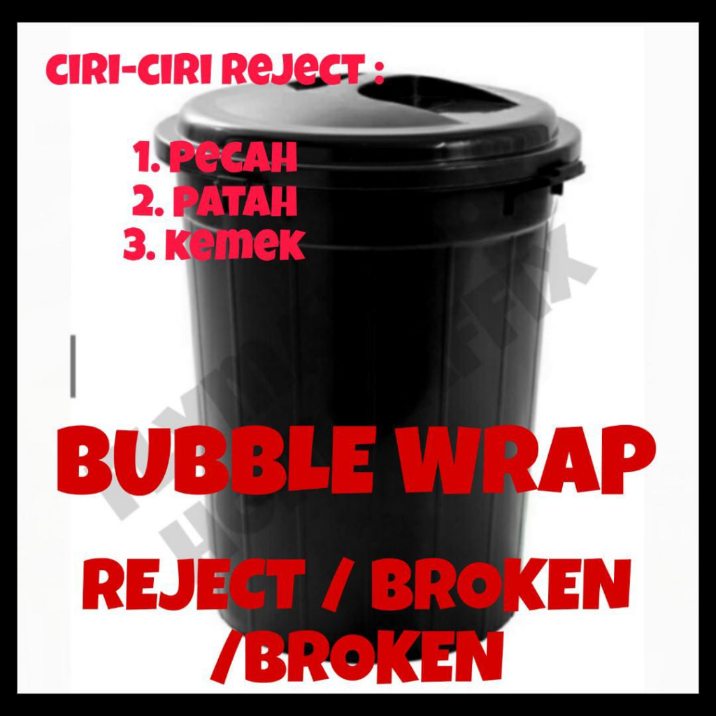 0008 12 Gallon Tong Sampah PVC GARBAGE DUSTBIN / TONG SAMPAH Plastic Garbage Dustbin with cover ...