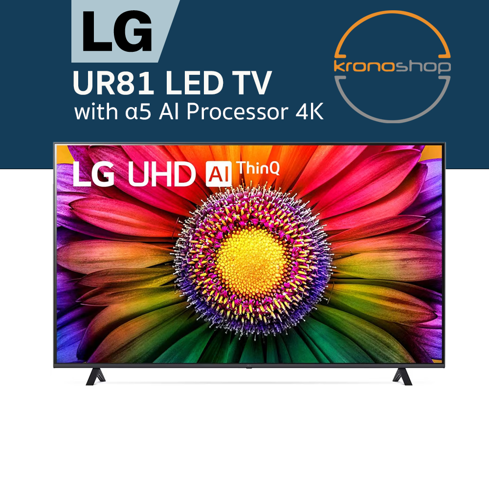 LG UR81 55 Inch Smart 4K UHD TV with α5 Gen6 AI 4K Processor ...