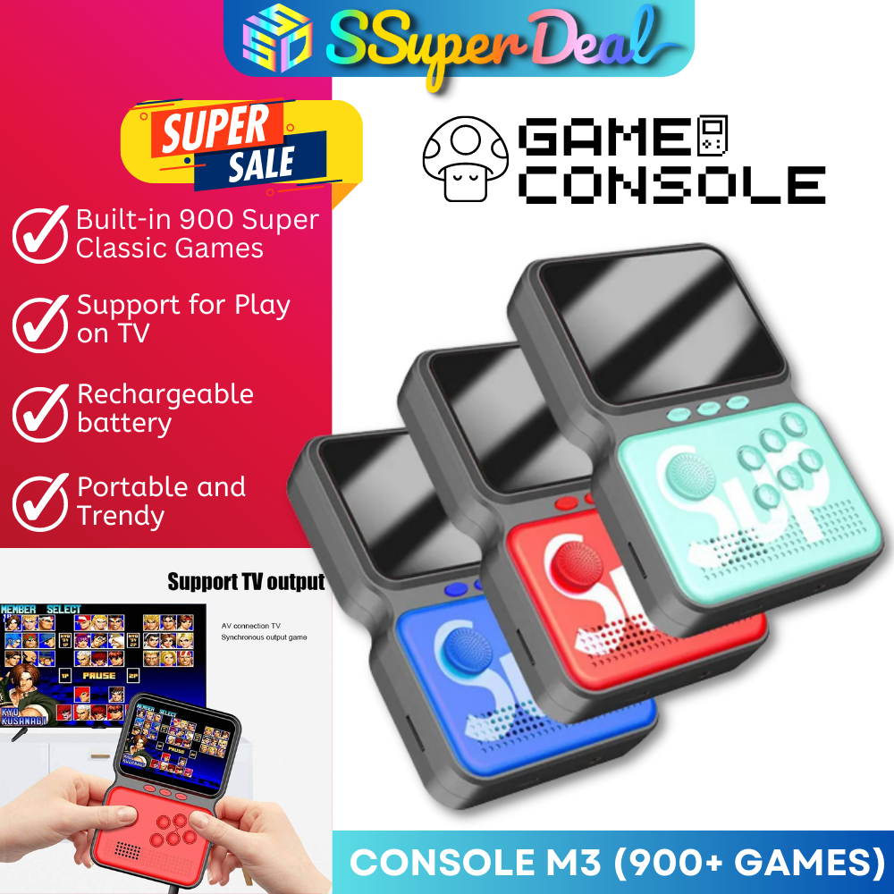 M3 900 in 1 game box Retro Classic Mini nostalgic console sup handheld ...