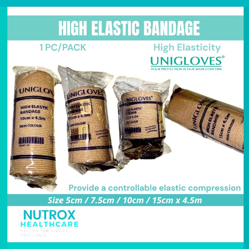 UNIGLOVES HIGH Elasticity Bandage (1 ROLL) with selvedges and fixed ...
