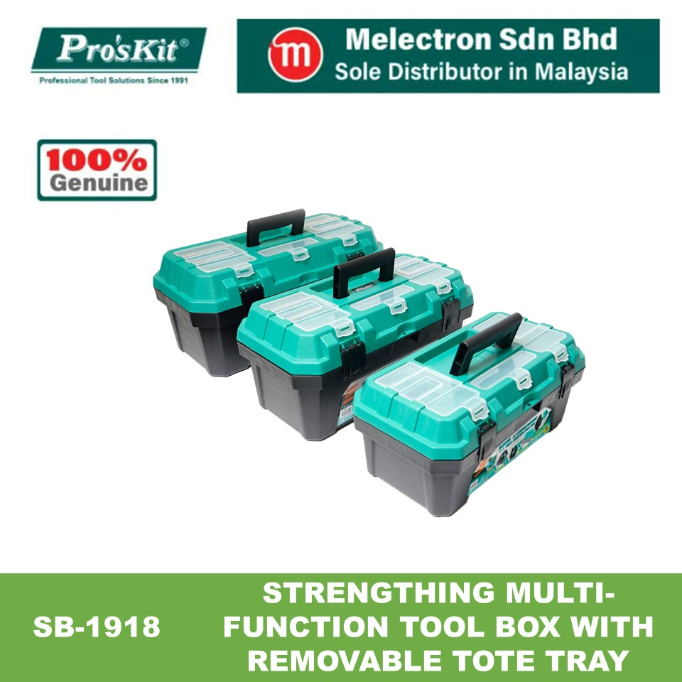 Pro'sKit SB-1918 Strengthening Multi-Function Tool Box With Removable ...
