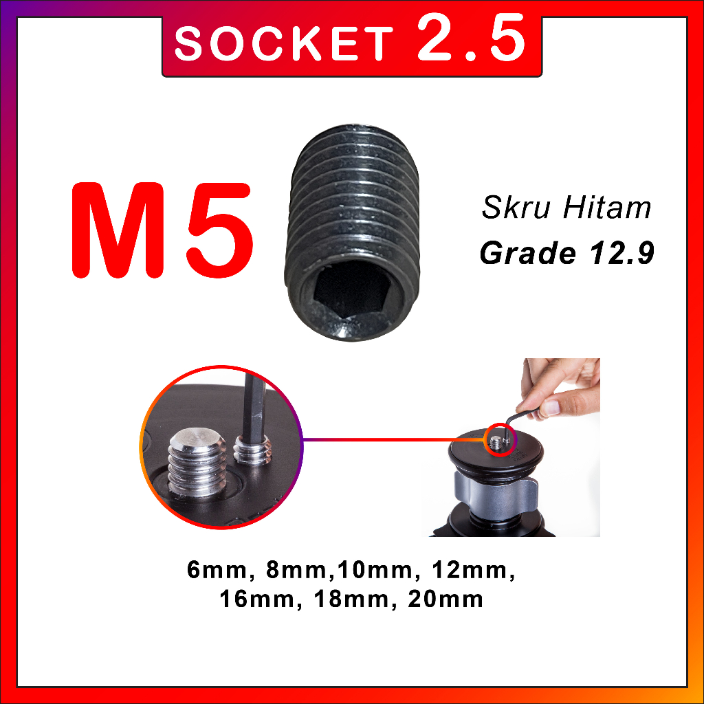 M5 Headless Allen Key Set Screw | Shopee Malaysia