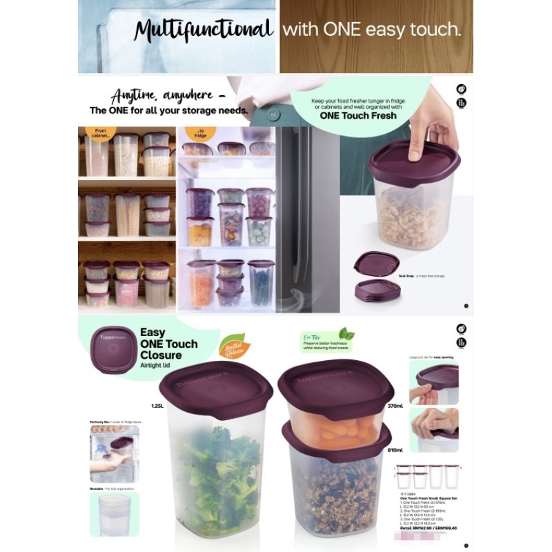 Tupperware OT Fresh Small Square | Shopee Malaysia