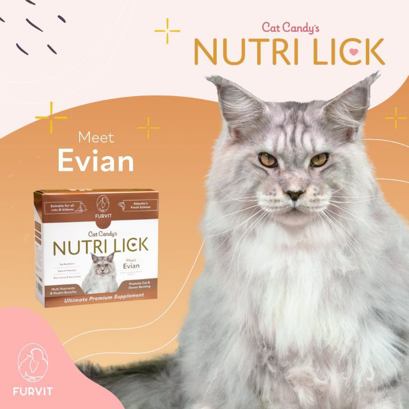Furvit Cat Candy's NutriLick/Cat Vitamin kucing(40 sachets) | Shopee ...