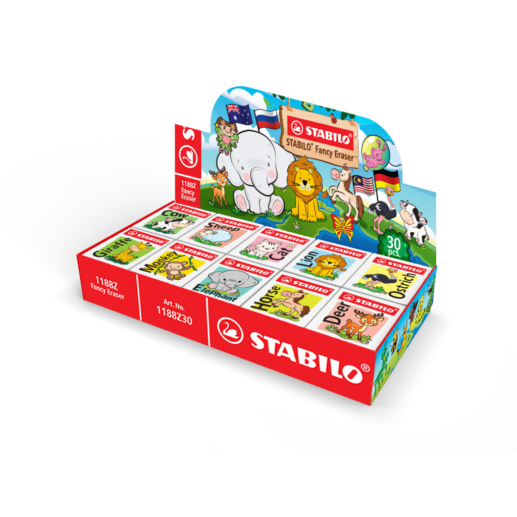 Eraser - STABILO Fancy Eraser / Pemadam Pack of 6/Box of 30 Assorted ...