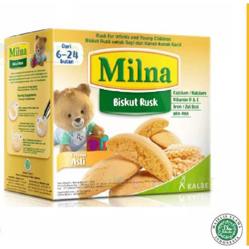 MILNA BABY BISCUIT RUSKS 130G/260g FOR 6-24Bulan (APPLE/ ORIGINAL ...