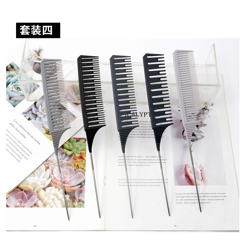 High Light Comb Premium Tail Comb 5 Set - Black | Shopee Malaysia