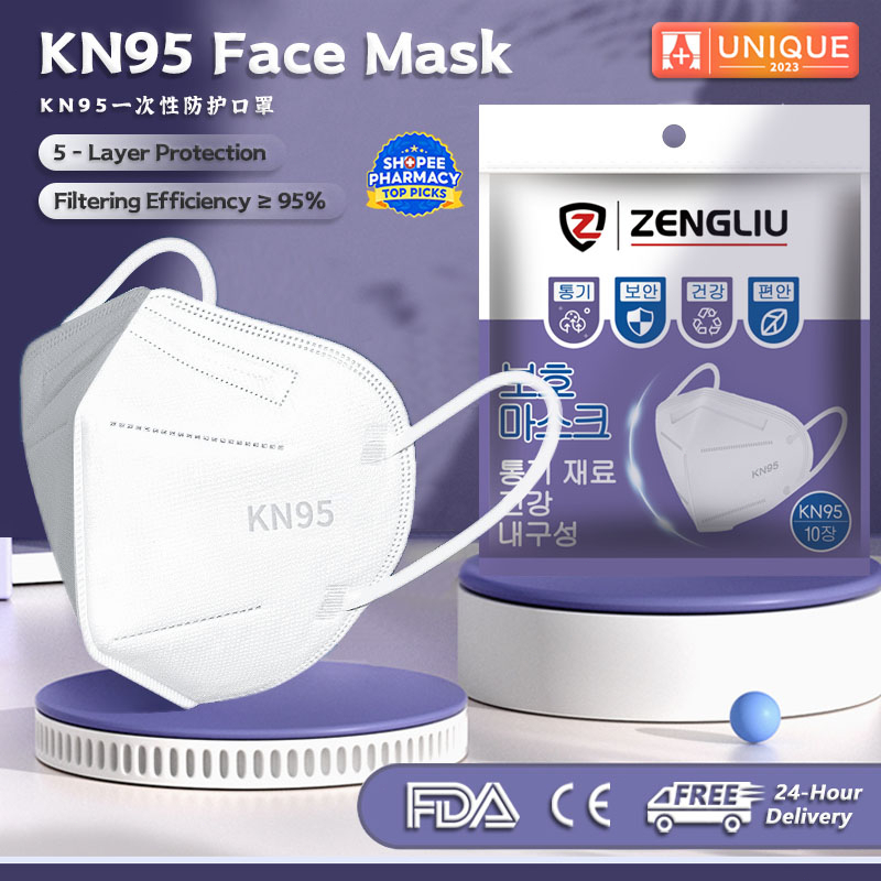 ZOCN KN95 Mask 50PCS Face Mack Medical Mask Topeng Muka BFE≥95% 5PLY ...