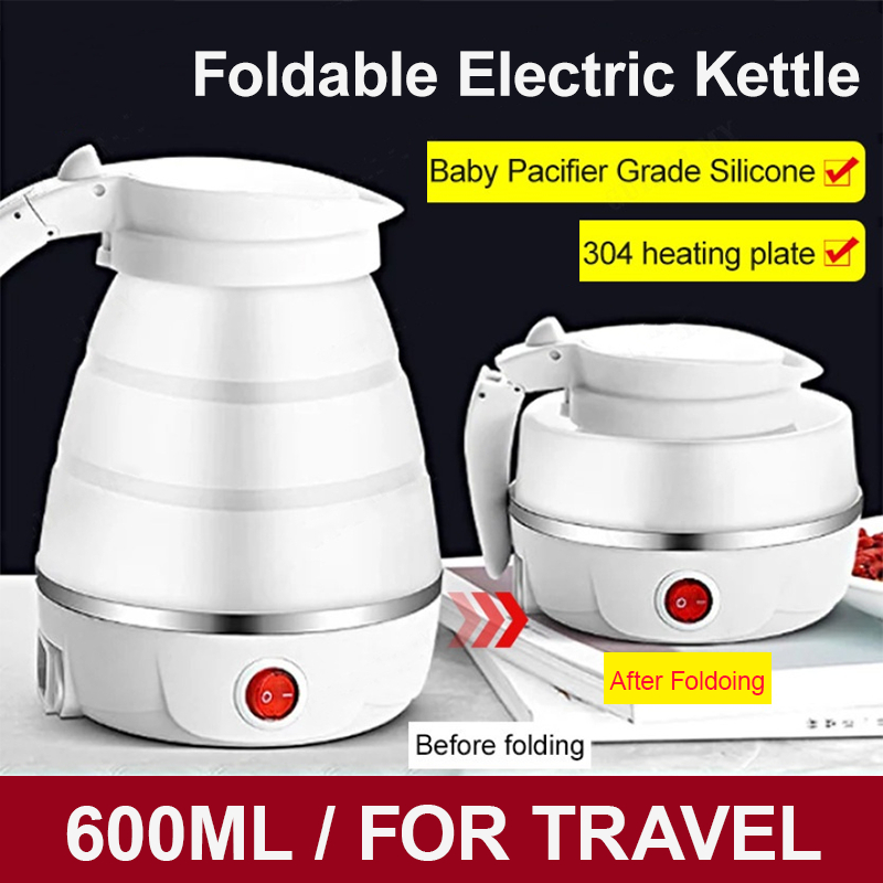Foldable Silicone Electric Kettle Portable Mini Travel Kettle 0.6L600ml ...