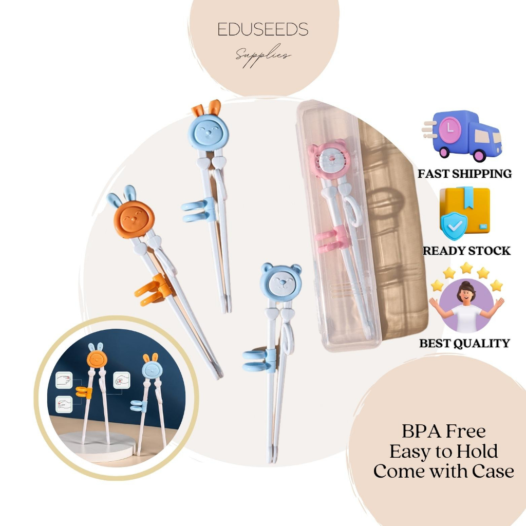 [Case] Cartoon Chopstick Set Cute Chopstick Kids Chopstick Learning Set ...