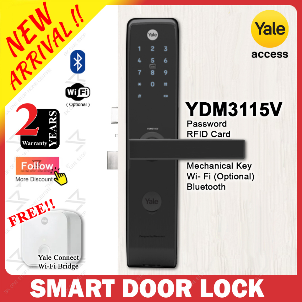 YALE YDM 3115V Yale Home Access Smart Digital Door Lock (FREE Yale ...
