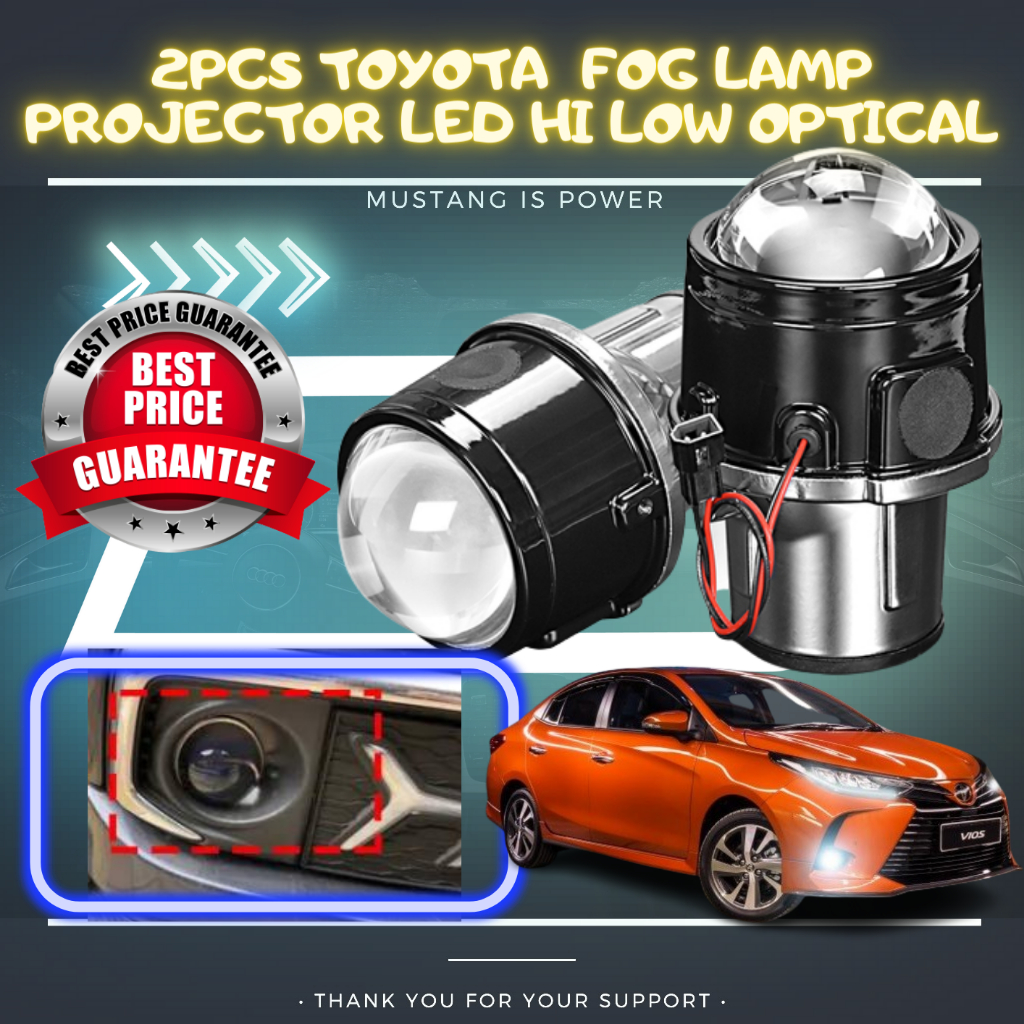 2PCS TOYOTA VIOS CAMRY ALTIS FOG LAMP PROJECTOR LED HI LOW OPTICAL 3 ...