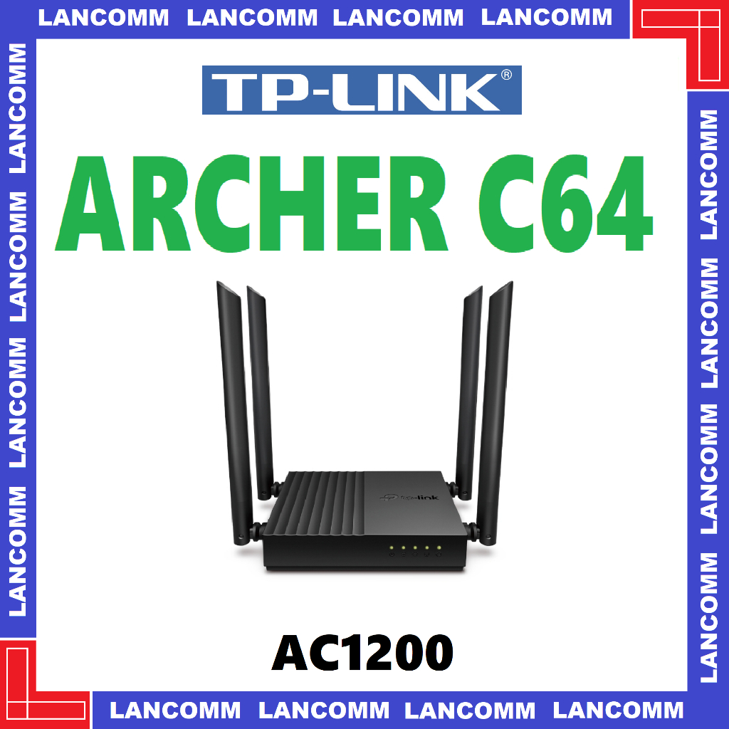 TP-LINK Archer C64 AC1200 Wireless MU-MIMO WiFi Router | Shopee Malaysia