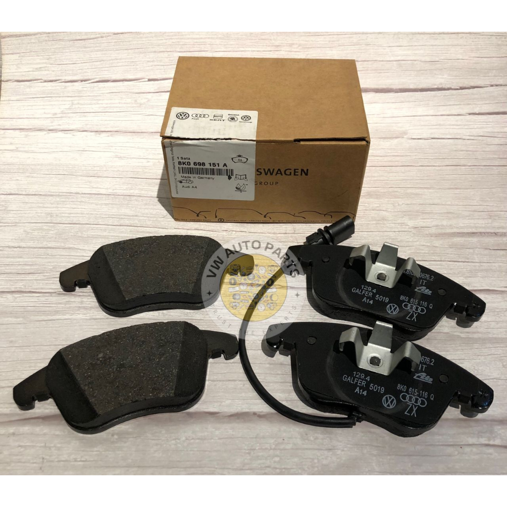 (100% ORIGINAL) FRONT BRAKE PAD WITH SENSOR AUDI A4 B8 / A4 B8.5 / A5 ...