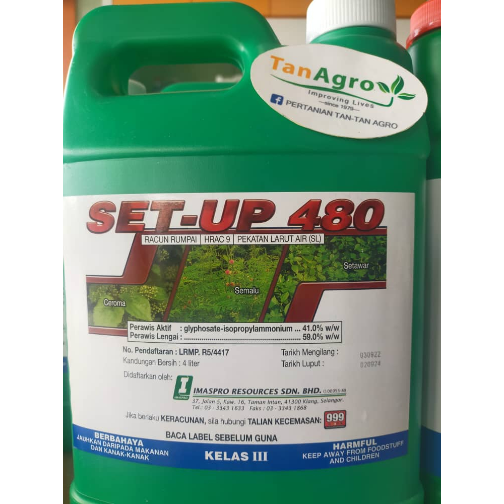 👉ASLI👈🏻 Racun rumput Set-Up 480 (A.i glyphosate-isopropylammonium 41% ...