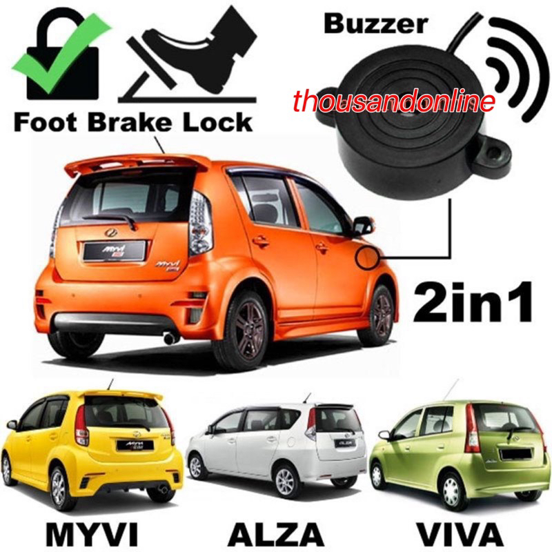 PERODUA MYVI OLD 2005-2011, ALZA, VIVA BRAKE LOCK SYSTEM + BUZZER ...