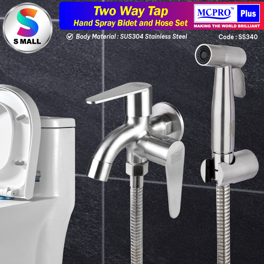 MCPRO Stainless Steel SUS304 Bathroom Faucet TWO WAY TAP bidet spray ...