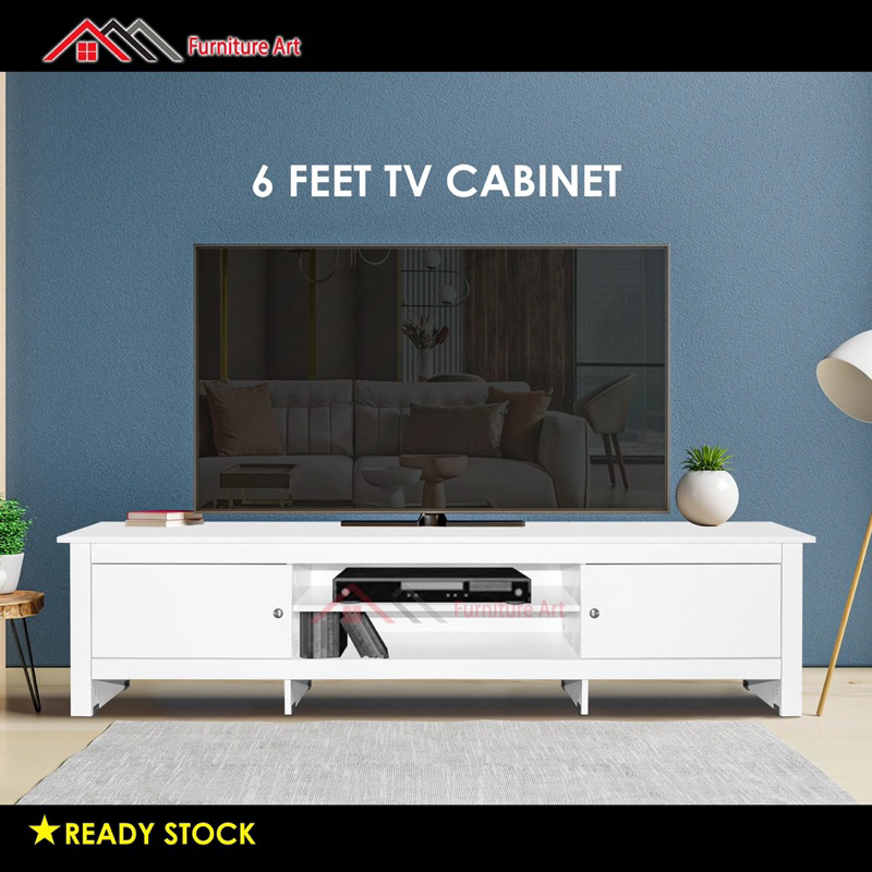 Furniture Art Design 6 Feet TV Cabinet /TV Console/ Rak TV / Kabinet TV ...
