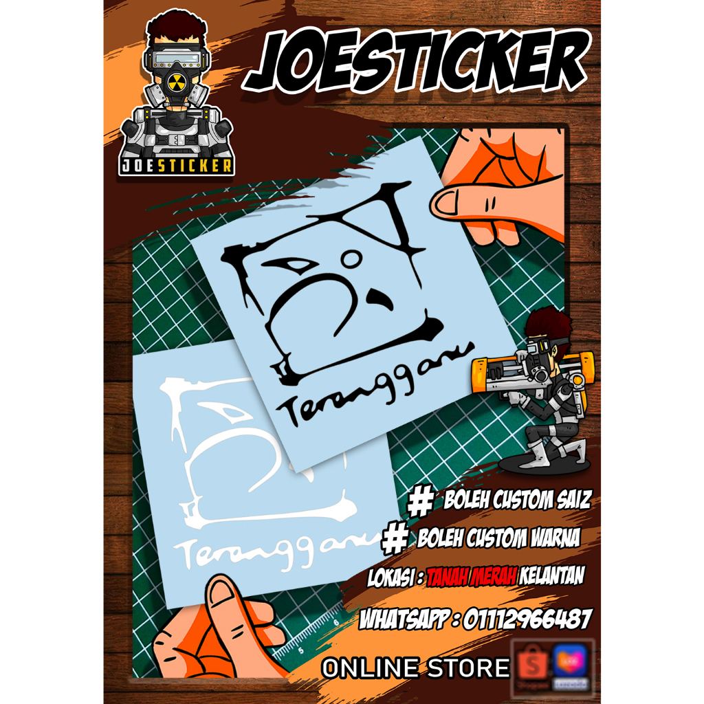 STICKER TERENGGANU. ADA PELBAGAI SAIZ DAN DUA PILIHAN WARNA. SANGAT ...